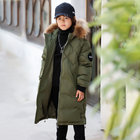 Bilemi Long Hooded Real Fur Coats Kids Down Jacket Army Gren Winter Jacket for Boy supplier