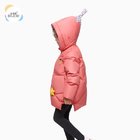 Fashion Winter Pink Hooded Cute Children Duck Down Filled Jacket Warmest 3T 4T Kids Girls Coat supplier