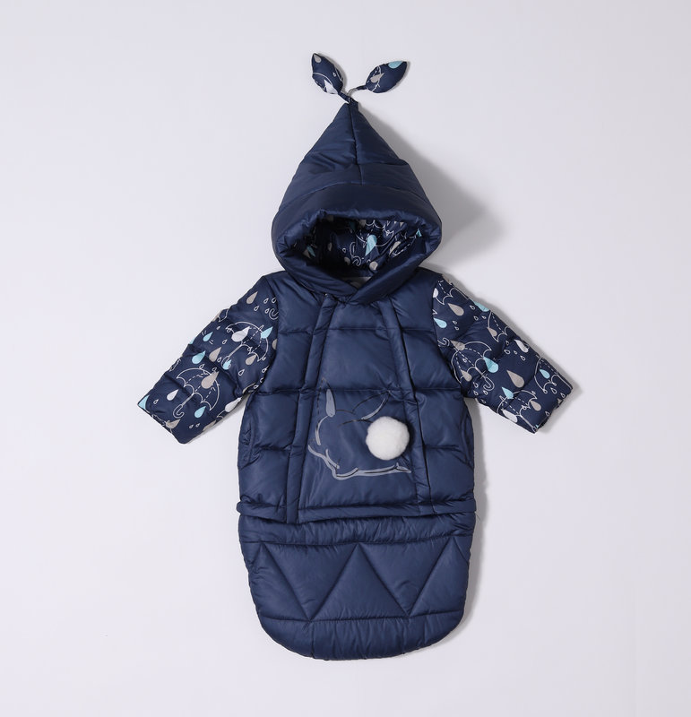 Bilemi Baby Rabbit DarkBlue Patchwork Soft Solid Warmest Parka Windbreaker Zip Outerwear Christmas Target Infant Snowsui supplier